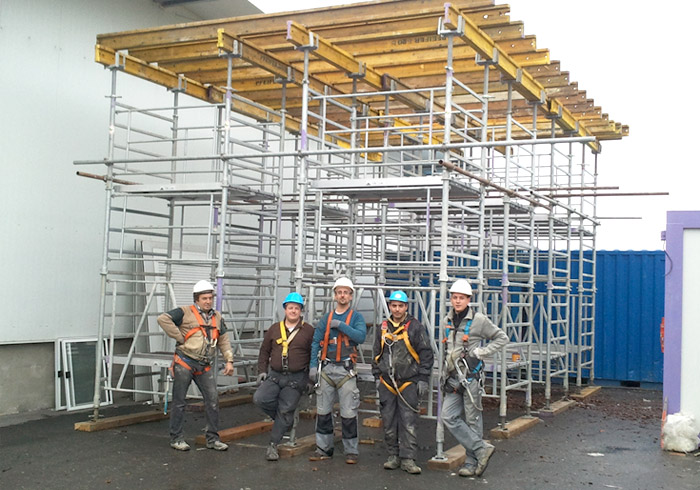 Montage échafaudage-étaiement chantier Bordeaux